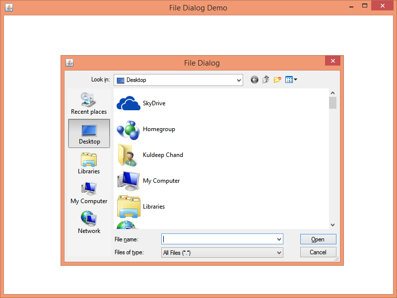 Java Dialog Box