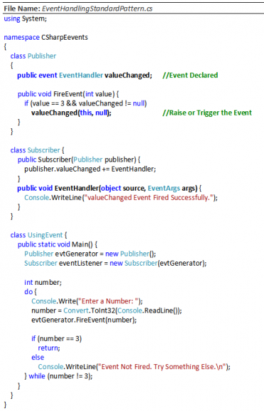 C Event Handler Hindi