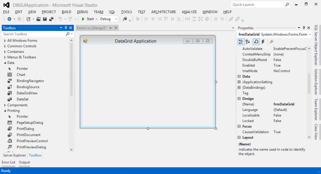 GridView Control Windows Database Application