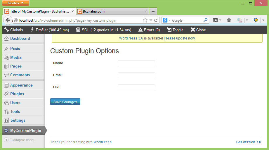 WordPress Settings API The Options Page