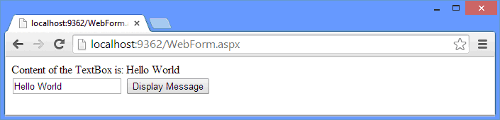 ASP.NET Postbacks with a simple example