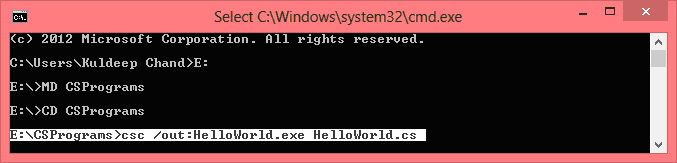 Using C# Compiler Command Line