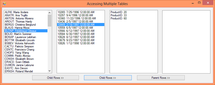 Parent Child Relationship in SQL – Strongly Typed DataSet Parent Child Relationship in SQL – Strongly Typed DataSet
