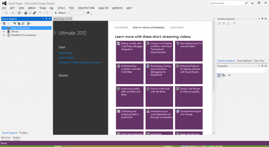 Visual Studio SQL Server Configuration