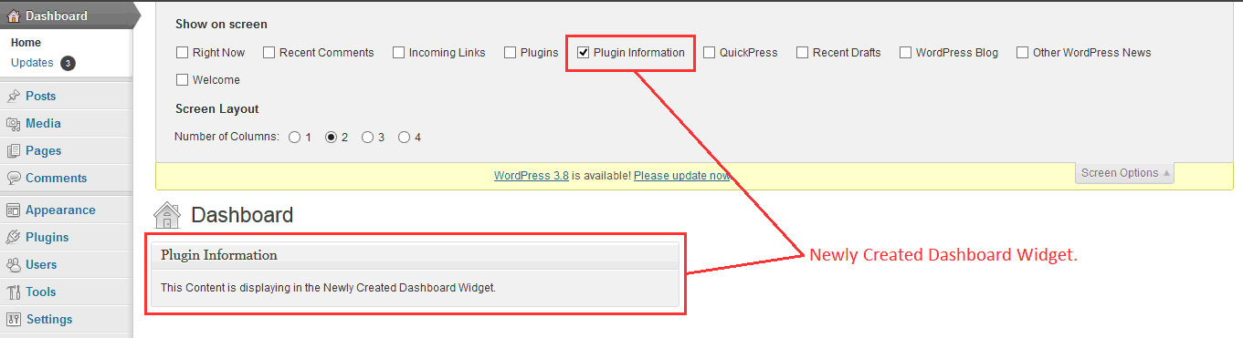 WordPress Dashboard Widget – Create Step by Step WordPress Dashboard Widget – Create Step by Step