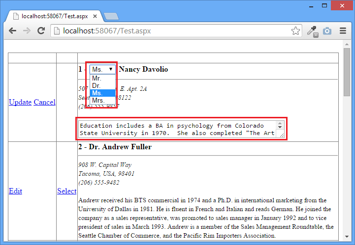 Editing With Advance Controls Gridview Templates Aspnet In Hindi
