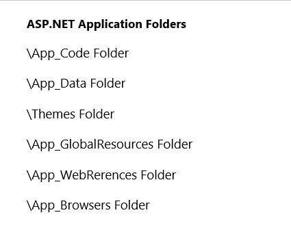 ASP.NET Application Folders in Core ASP.NET WebForms in Hindi